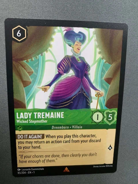 DISNEY LORCANA LADY Tremaine Wicked Stepmother Non Foil 85/204 $0.50 ...