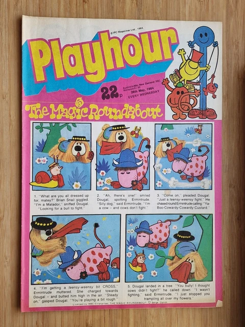 PLAYHOUR - THE Magic Roundabout / Vintage UK Comic / 26th May 1984 £6.95 - PicClick UK