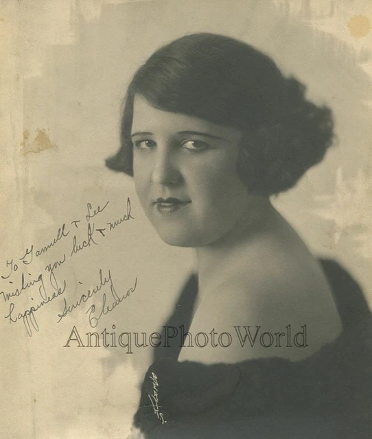 BEAU COMPLET CORPS Femme Actrice Eleanor Antique Main Photo Dédicacée ...