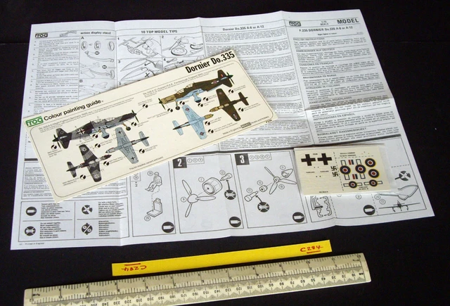 1970S VINTAGE FROG Instructions & Decal (No Kit) Luftwaffe Dornier Do ...