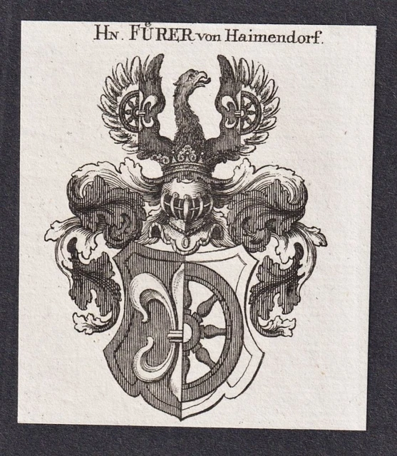 FÜRER HAIMENDORF WAPPEN coat of arms Adel Kupferstich Heraldik 1820 EUR ...