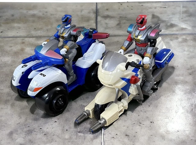 2004 POWER RANGERS SPD Space Police Quad Bike Patrol Motorbike Figures ...