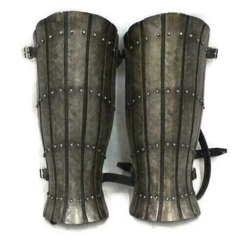 LARP MEDIEVAL ARMOR Knight Splinted Greaves Warrior Leg Armour Cuirass ...