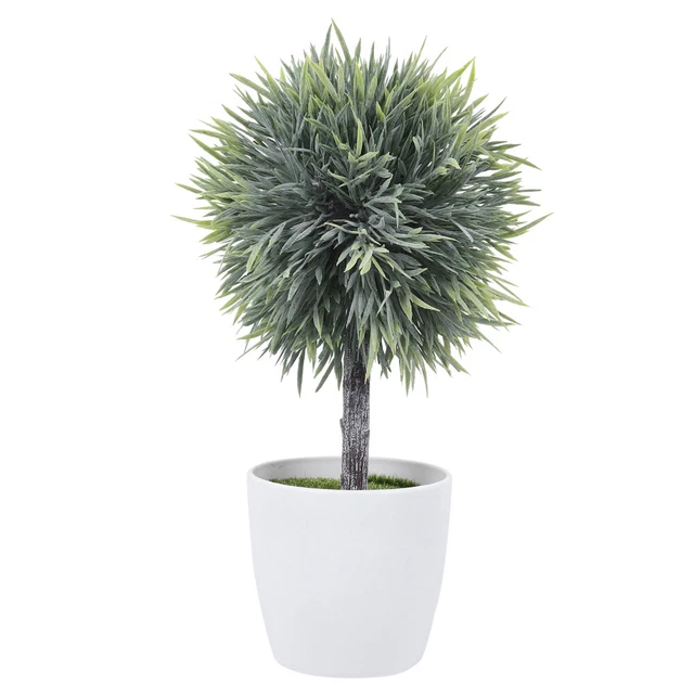 TOPPER DA SCRIVANIA Pianta in Vaso Sferica Artificiale Ufficio EUR 10 ...