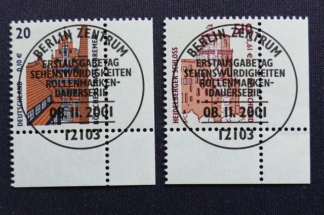 BUND MINR. 2224-2225 Eckrand Ersttag Berlin gestempelt (AK 379) EUR 2 ...