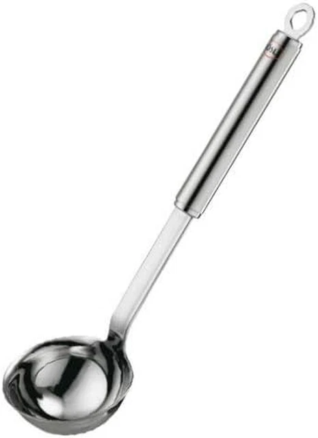 RÖSLE STAINLESS STEEL round Handle Ladle with Pouring Rim, 5.4-Ounce ...