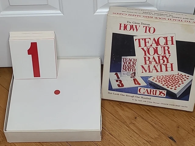 GLENN DOMAN HOW To Teach Your Baby Math 200 Dot Numeral Cards COMPLETE ...