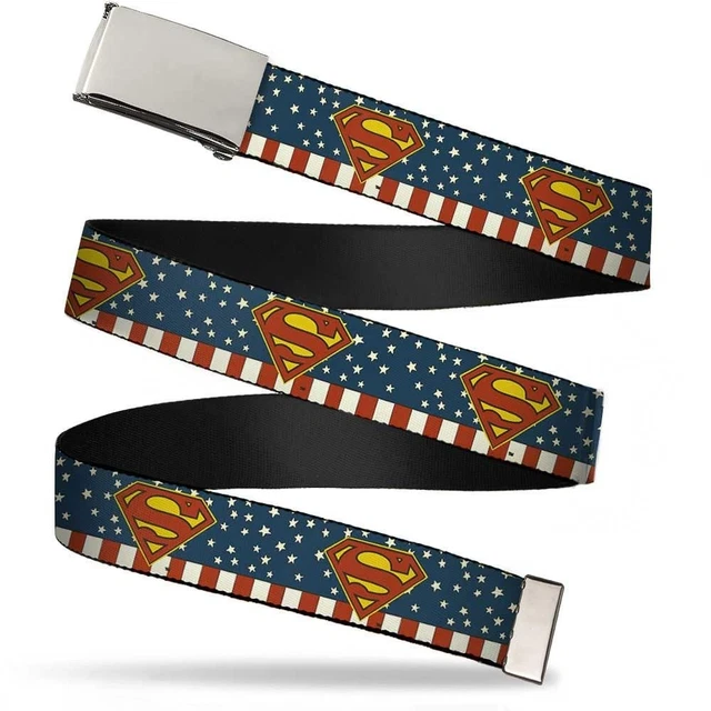 `BLANK CHROME 1.0`` Buckle - Superman Shield Americana Red/W (US IMPORT ...