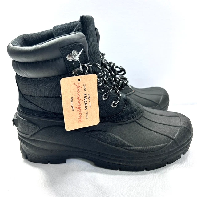 NEW WEATHERPROOF VINTAGE Mens Joe Black Winter Snow Boots Black US 10M ...
