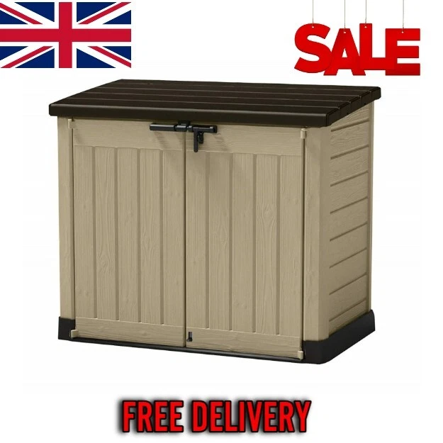 KETER STORE-IT OUT ARC Plastic Garden Storage Box Shed Outdoor Beige ...