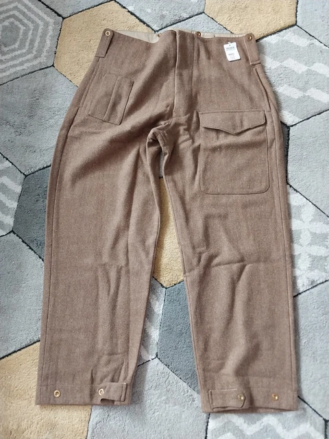 WW2, REPRODUCTION BRITISH P37 Battle Dress Trousrrs Size 7, 40inch £65.00 - PicClick UK