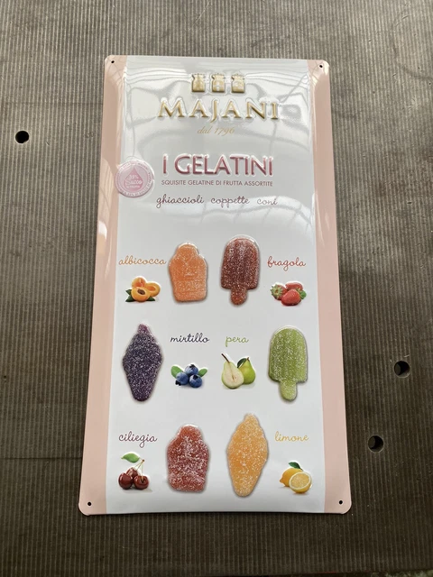 TABELLA INSEGNA PUBBLICITARIA gelati Majani EUR 25,00 - PicClick IT