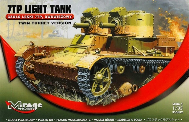 7 TP TWIN Turret Tank (Polish Army Markings 1939) #355002 1/35 Mirage ...