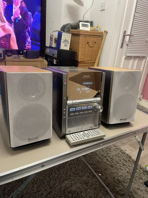 PANASONIC SA-PM28 140W 5-CD Changer/cassette/Radio Turner Stereo System ...