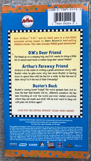 PBS KIDS ARTHUR'S Best Friends VHS Buster, DW Deer Friend, programma TV ...