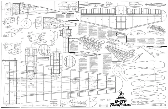 ROYAL / MARUTAKA Boeing B17 Flying Fortress plans £40.36 - PicClick UK