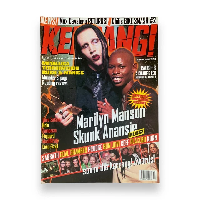 KERRANG MAGAZINE ISSUE 664 Marilyn Manson Skin Skunk Anansie Hole Limp ...