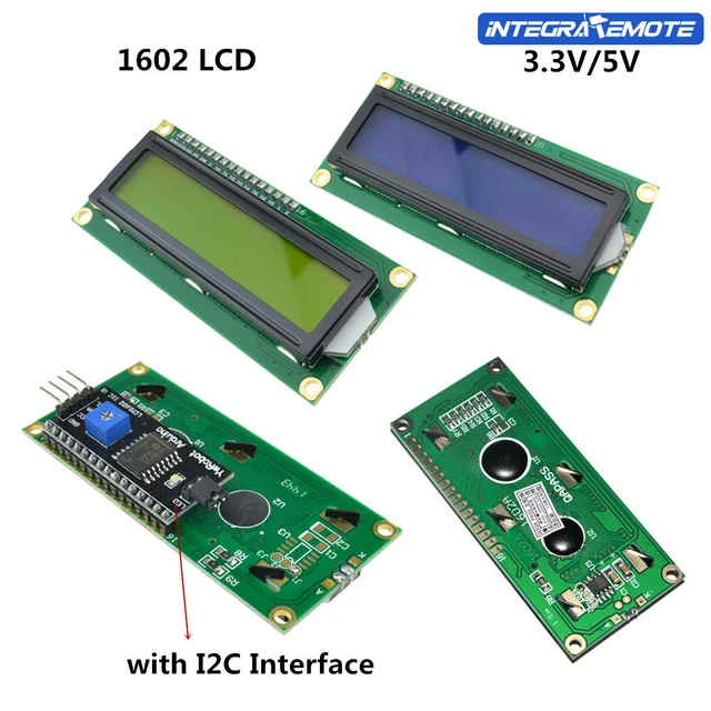 MODULO SCHEDA 5V/3V 1602 2004 LCD IIC/I2C/TWI/SPI 16x2 display LCD ...