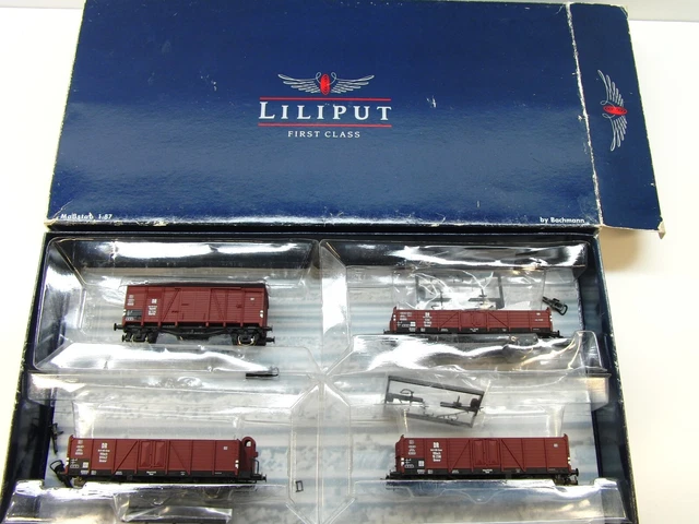 LILIPUT H0 L240001 Güterwagen-Set, 4-teilig, AC, KKK NEM, NEU in OVP ...