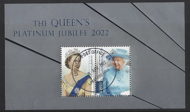 AUSTRALIA 2022 QUEENS Platinum Jubilee Miniature Sheet Fine Used £4.80 - PicClick UK