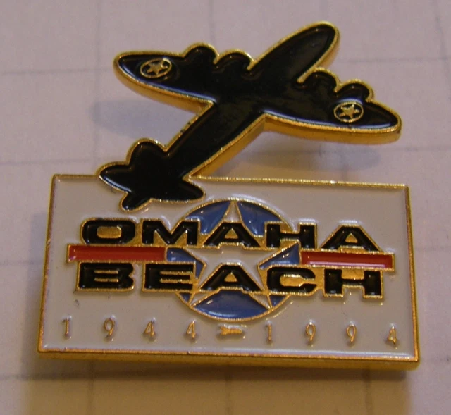 PIN WW2 D DAY OMAHA BEACH US ARMY BOMBER 44 94 50th ANNIVERSARY BATTLE ...