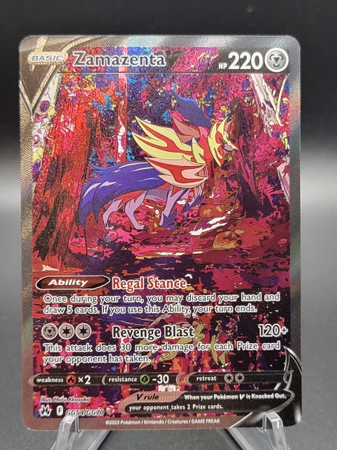 POKÉMON TCG ZAMAZENTA V Crown Zenith: Galarian Gallery GG54/GG70 Holo ...