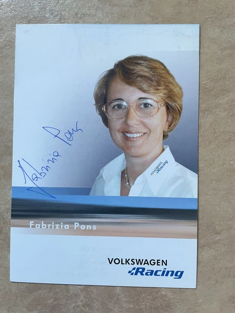 AUTOGRAMM RALLYE FABRIZIA Pons Audi Vize Weltmeisterin Beifahrerin v M ...