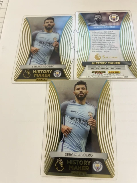 PANINI ADRENALYN XL 2025: AGUERO. History Maker Signature card ...