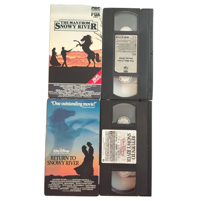 THE MAN FROM Snowy River (VHS, 1984) and Return to Snowy River (VHS ...