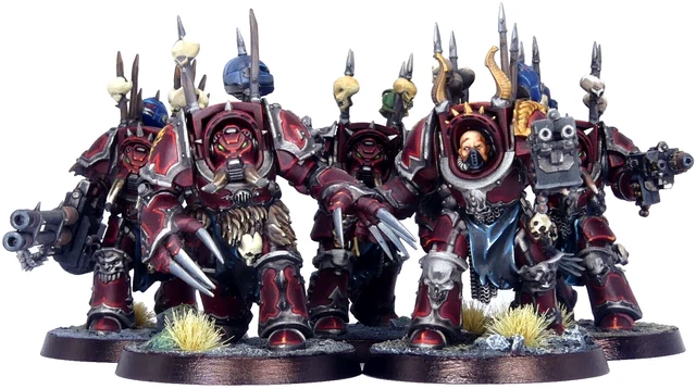 WARHAMMER 40K CHAOS Space Marines Word Bearers Chaos Terminator Squad £ ...