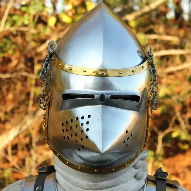 MEDIEVAL BASCINET PIG Face Helmet - Combat SCA LARP Cosplay Armor EUR ...