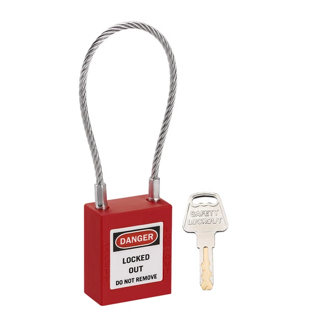 LOCKOUT TAGOUT LOCKS 3.3 Inch Shackle Key Alike Safety Padlock Plastic ...