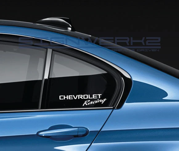 CHEVROLET RACING DECAL Sticker Silverado Impala SS Camero Racing Pair £ ...