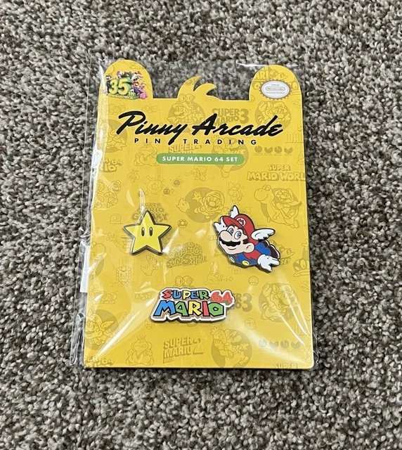 SUPER MARIO BROS Star Super Mario 64 Pinny Arcade 3 Pin Set YL 35th ...