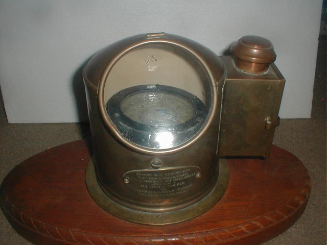 ANTIQUE BINNACLE SESTREL British Navy Ships Compass MV Menestheus WWII ...