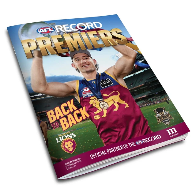 2025 AFL PREMIERS Footy Record Magazine - Brisbane Lions $24.95 ...