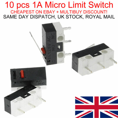 MINI MICRO LIMIT Switch Ultra Small 1A Mouse Button or Lever 3D printer ...