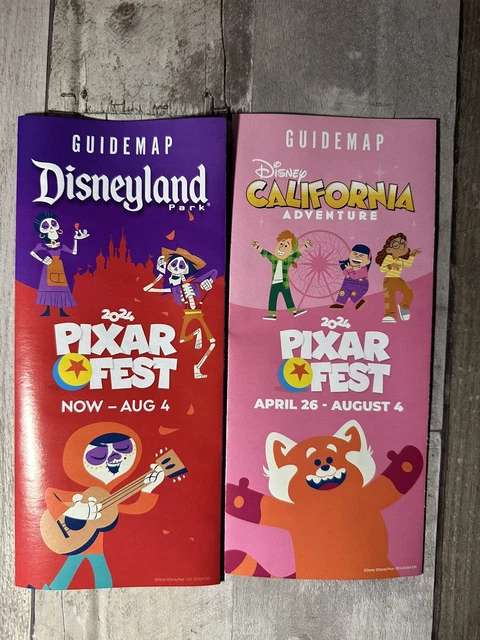 DISNEYLAND DCA PARK Guide Map Pixar Fest 2024 Guidemap Pixar Pals ...