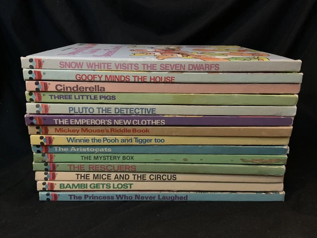 disney-s-wonderful-world-of-reading-lot-of-14-vintage-kids-books-1972