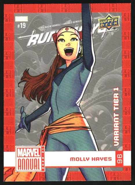 COUVERTURE DE BASE annuelle 2020-21 pont supérieur Marvel variantes #96 ...