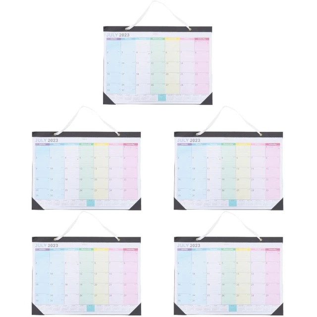 5 COUNT 2024 Calendar Wall Office 20h24 Poster Planning Daily Use £56. ...