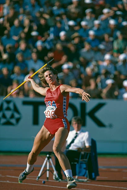 OLYMPICS AMERICAN HEPTATHLETE Jane Frederick Competing 3 Old Sports ...