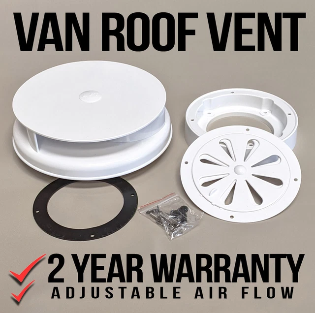 WHITE UNIVERSAL PLASTIC Rotary Van Roof Air Vent Extractor - For Ford ...