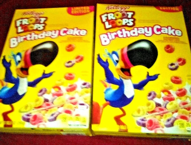 KELLOGGS FROOT LOOPS Birthday Cake Cereal Limited Edition Rare ...