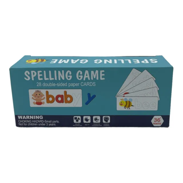 MATCHING LETTER GAME Spelling ,28 Double Sided Montessori Cards £9.50 ...