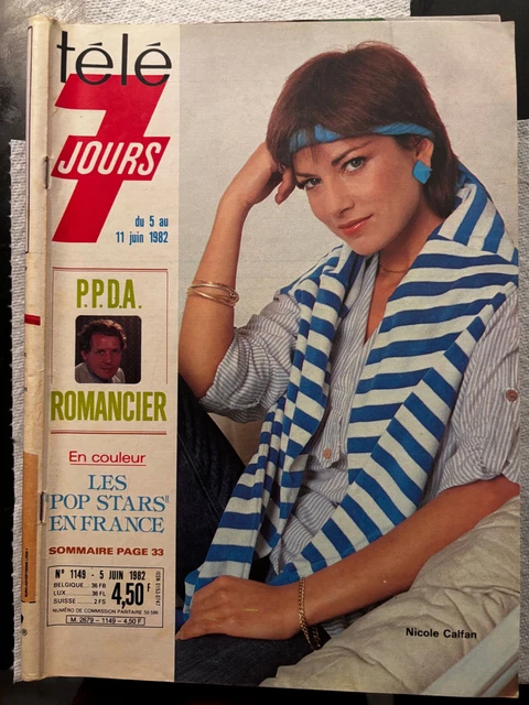 TELE 7 JOURS N°1149 Nicole Calfan 1982 EUR 5,00 - PicClick FR
