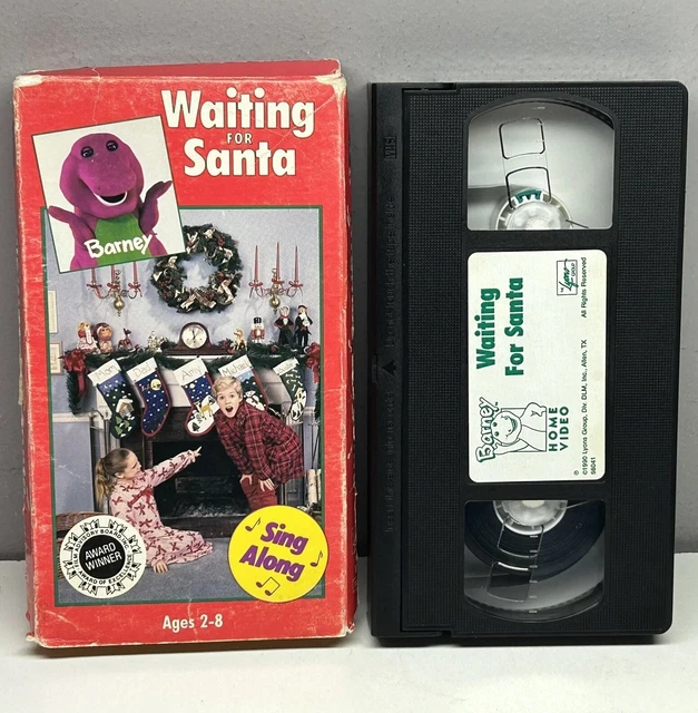 BARNEY FRIENDS WAITING For Santa VHS 1990 Video Christmas Songs Rare ...