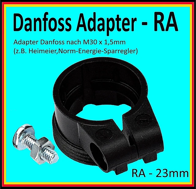 1 X ADAPTER RA - 23mm Danfoss auf Standard Thermostat M30x1,5mm Heimeier usw EUR 5,65 - PicClick DE
