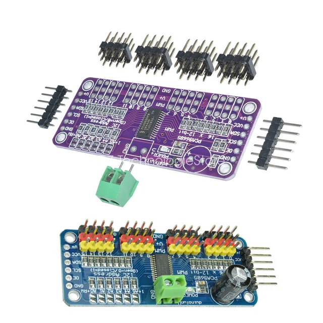 12-BIT PCA9685 16 Channel PWM Servo Motor Driver I2C Module For Arduino ...