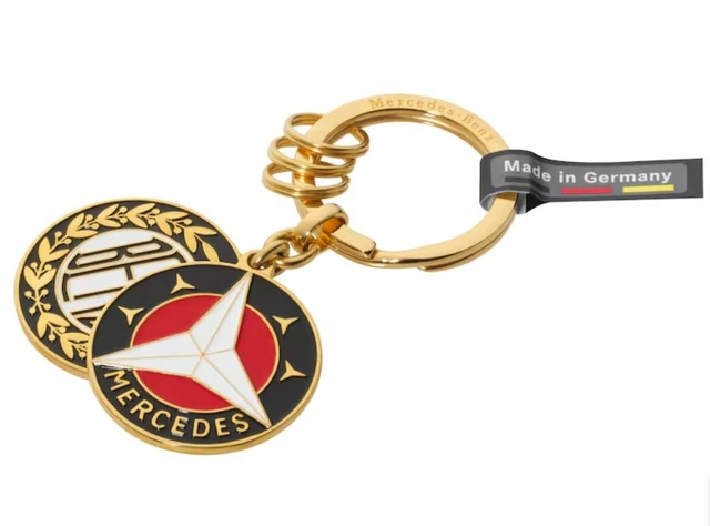 MERCEDES-BENZ GENUINE KEY Ring Sindelfingen Flat Gold-Plated Brass 9cm ...